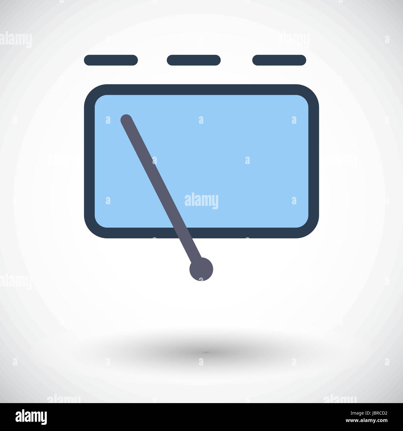 Car wiper. Single flat icon on white background. Vector illustration ...