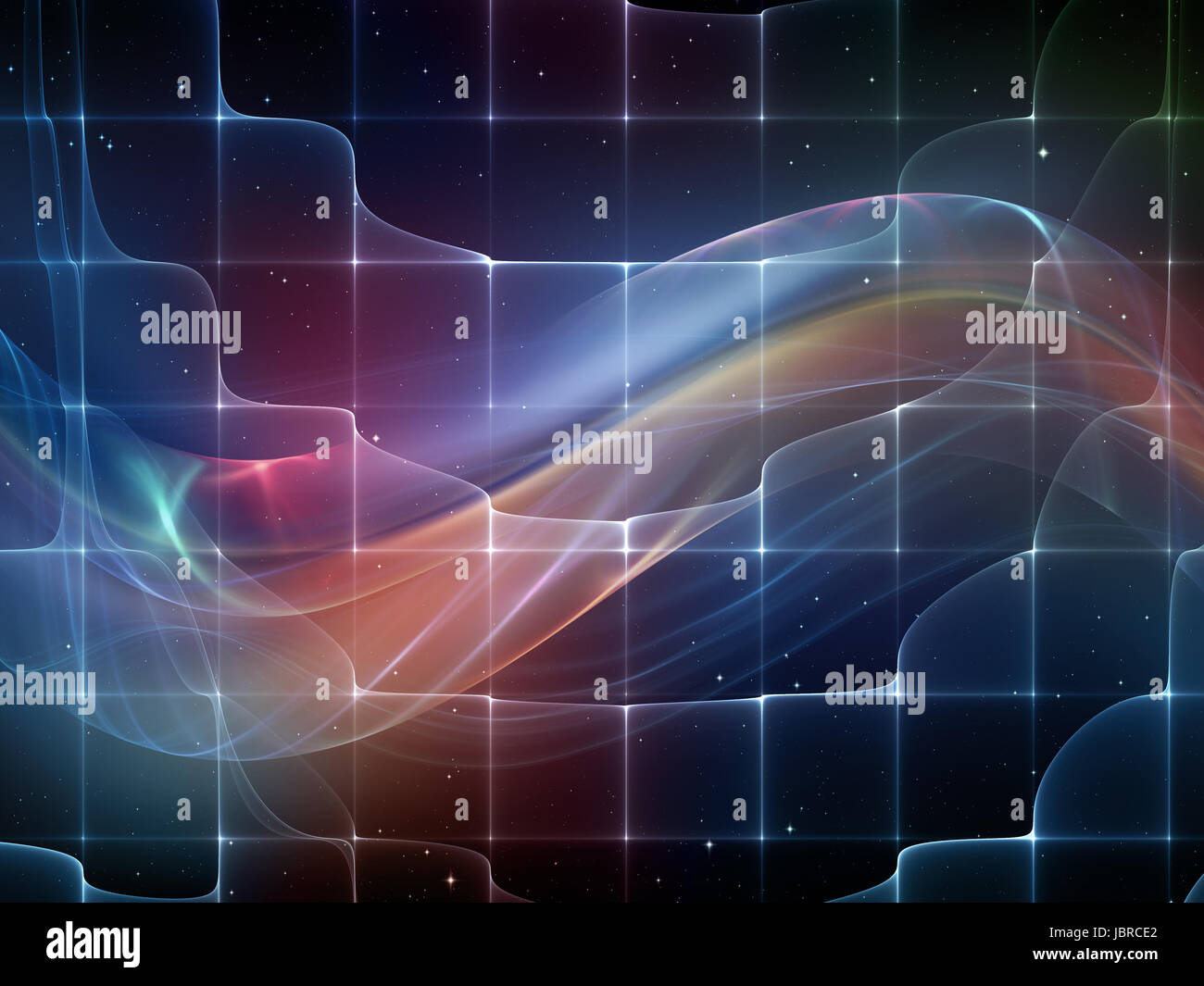 Geometry of Space series. Composition of conceptual grids, curves and ...