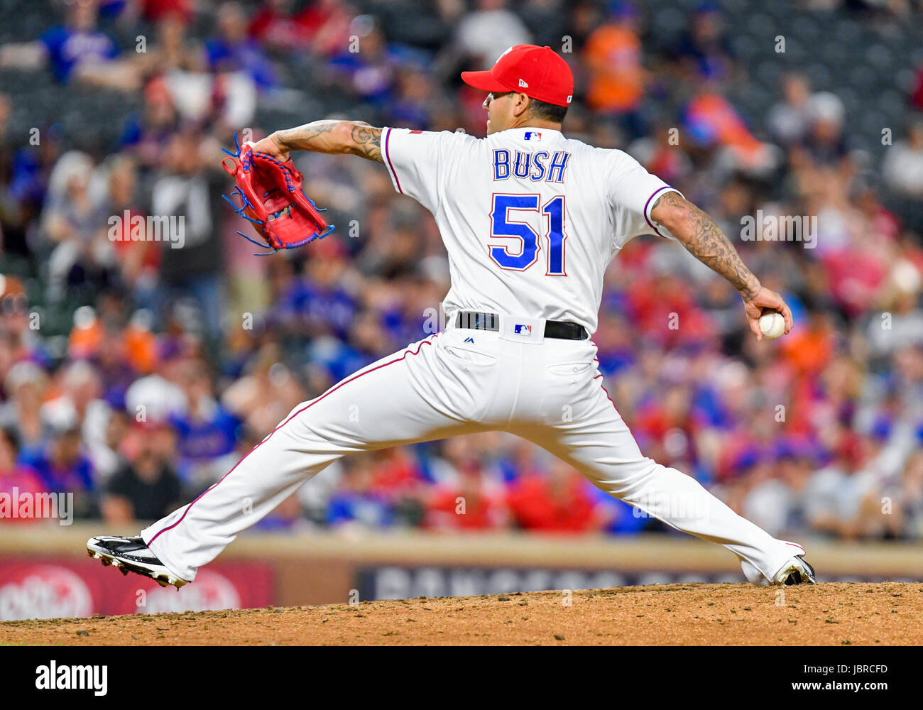 JUN 07, 2017: Texas Rangers relief pitcher Matt Bush #51 during an ...