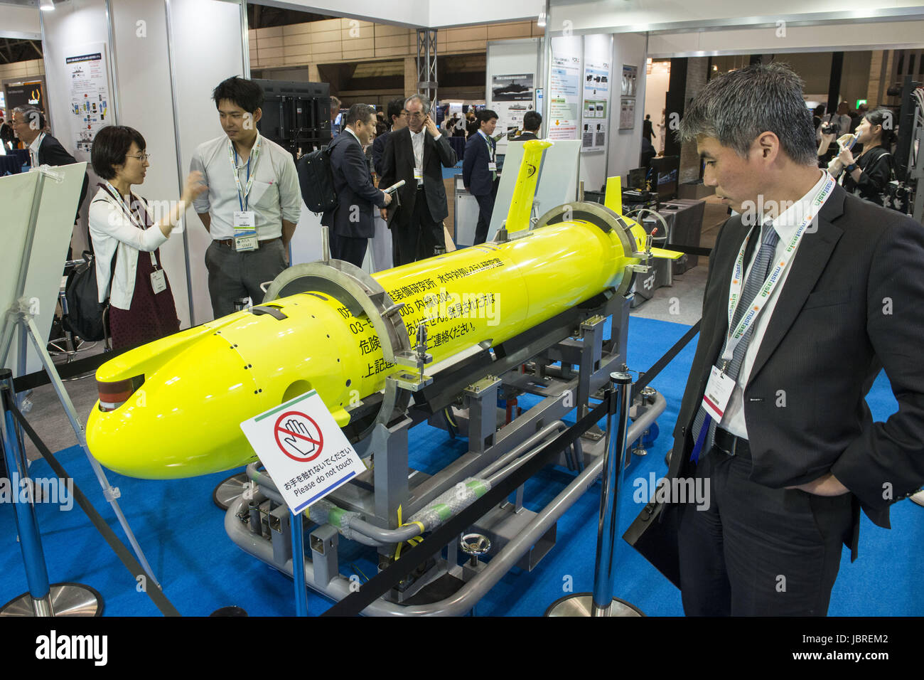June 12, 2017 - Chiba, Chiba, Japan - Remote controlled submarine with ...