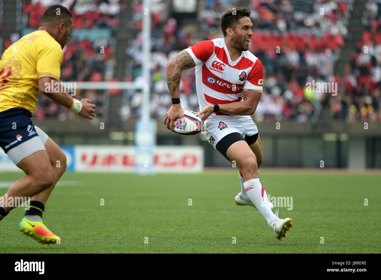 Kumamoto, Japan. 10th June, 2017. Derek Carpenter (JPN) Rugby : Rugby ...