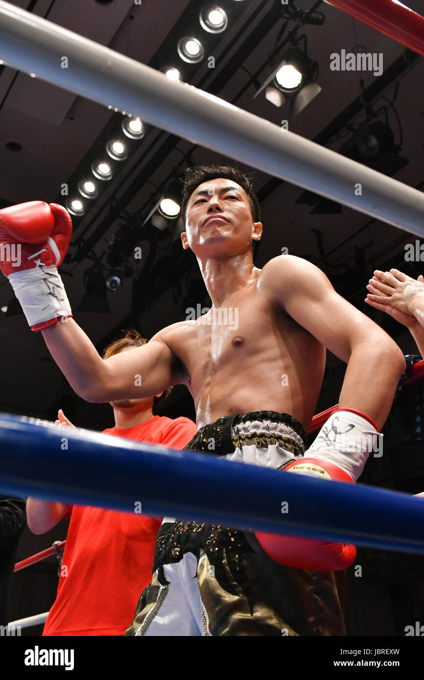 Tokyo, Japan. 8th June, 2017. Ryo Takenaka (JPN) Boxing : Ryo Takenaka of Japan poses before the ...