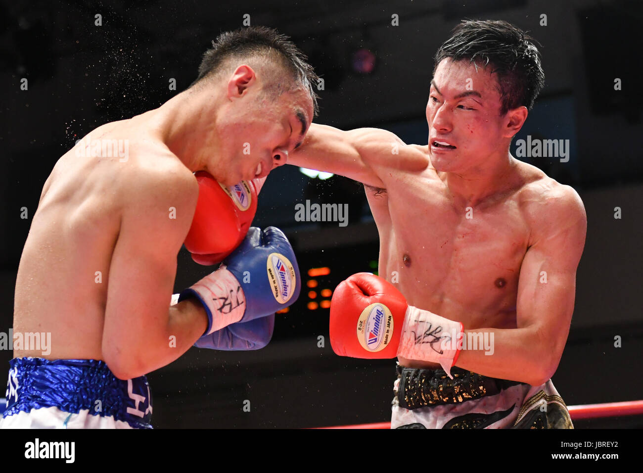 Tokyo, Japan. 8th June, 2017. (L-R) Noh Sa-Myung (KOR), Ryo Takenaka ...