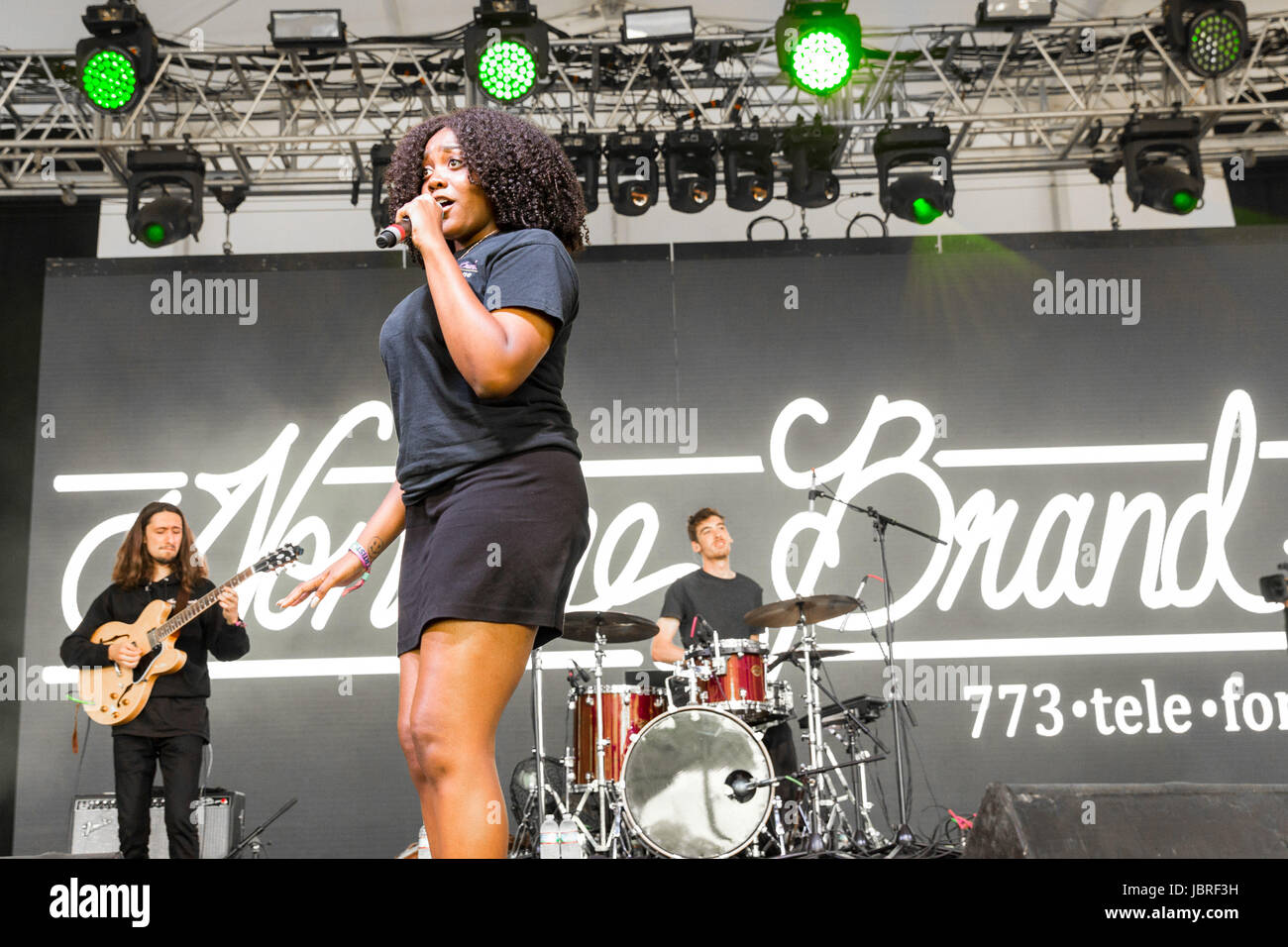 Manchester, Tennessee, USA. 11th June, 2017. Rapper NONAME (FATIMAH ...