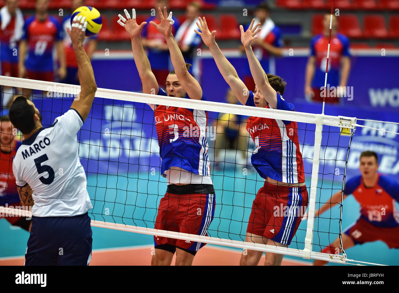 From left MARCO FERREIRA of Portugal and Czech MAREK BEER, DONOVAN ...