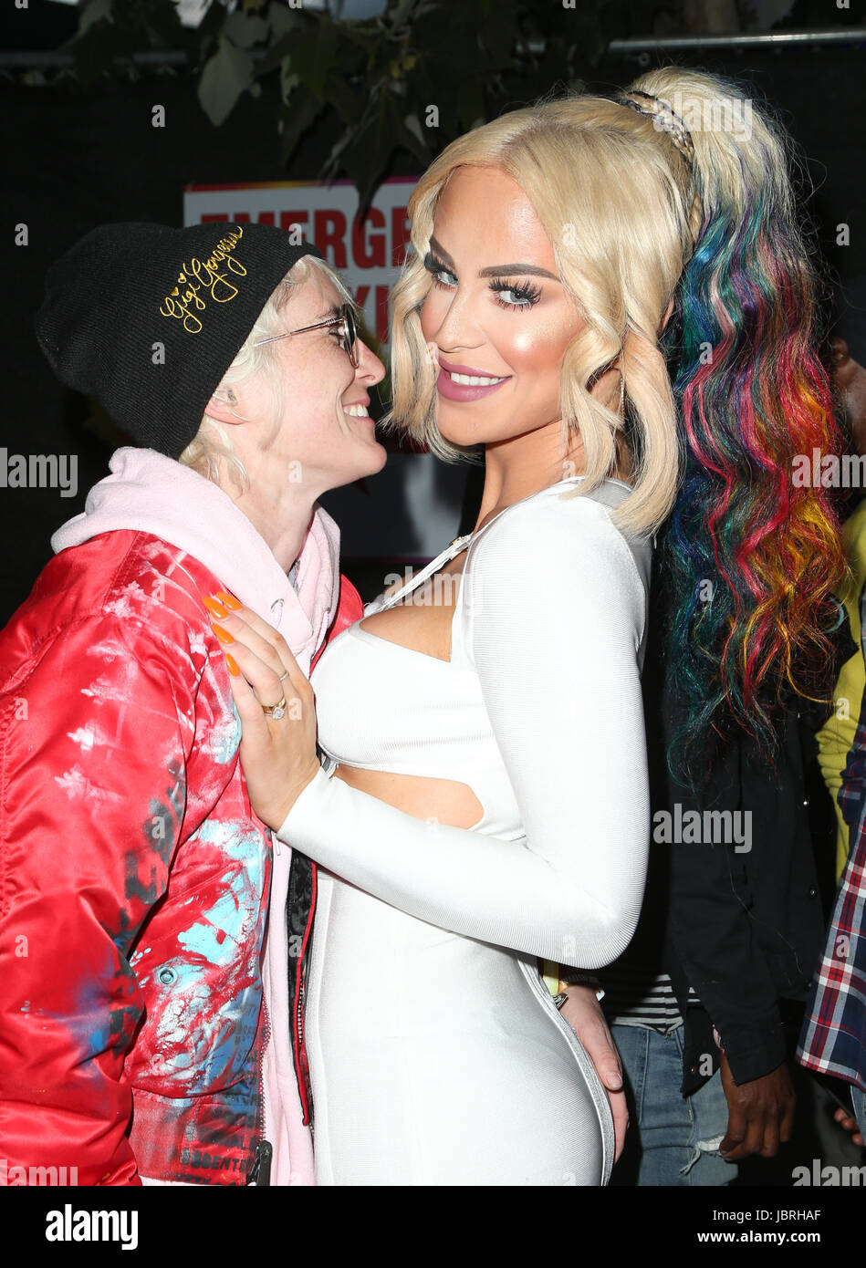 WEST HOLLYWOOD, CA June 11- Nats Getty, Gigi Gorgeous, at LA PRIDE 2017 ...