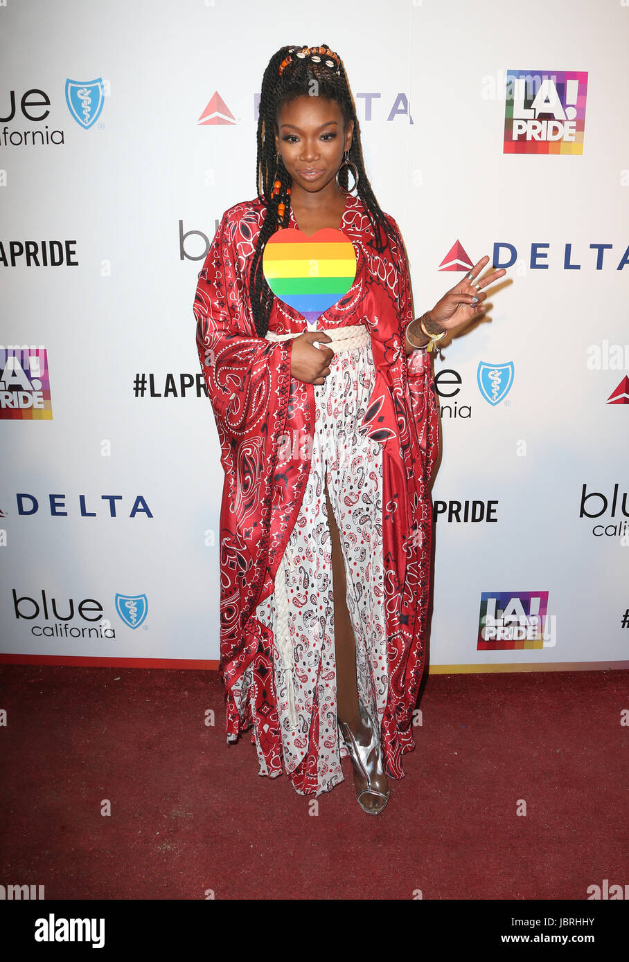 WEST HOLLYWOOD, CA June 11- Brandy, at LA PRIDE 2017 at West Hollywood ...