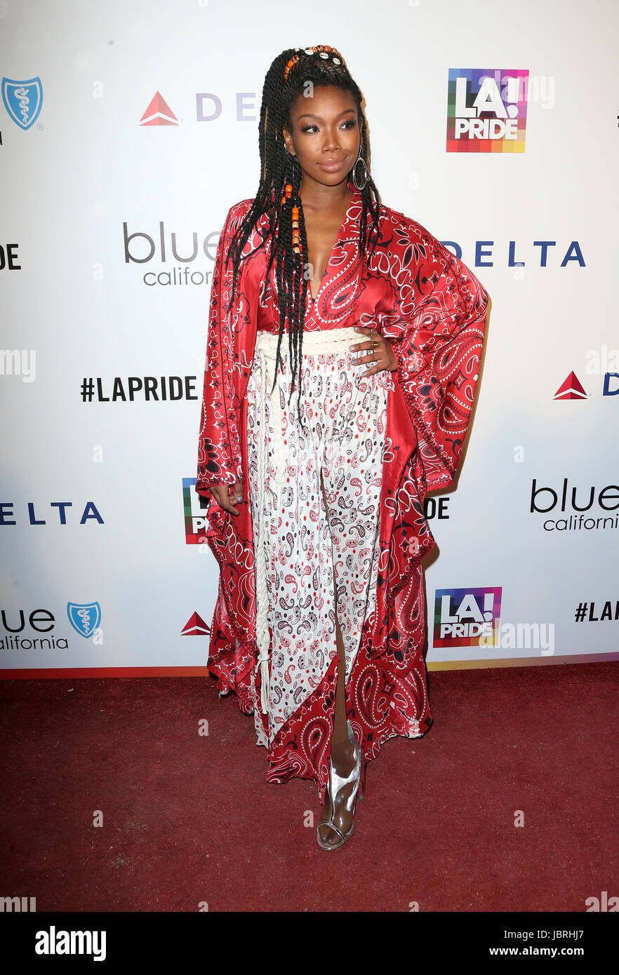 WEST HOLLYWOOD, CA June 11- Brandy, at LA PRIDE 2017 at West Hollywood ...
