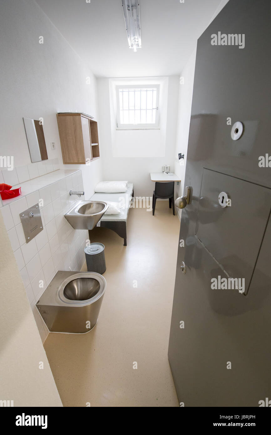 A prison cell for a single person can be seen at the new Deportation ...