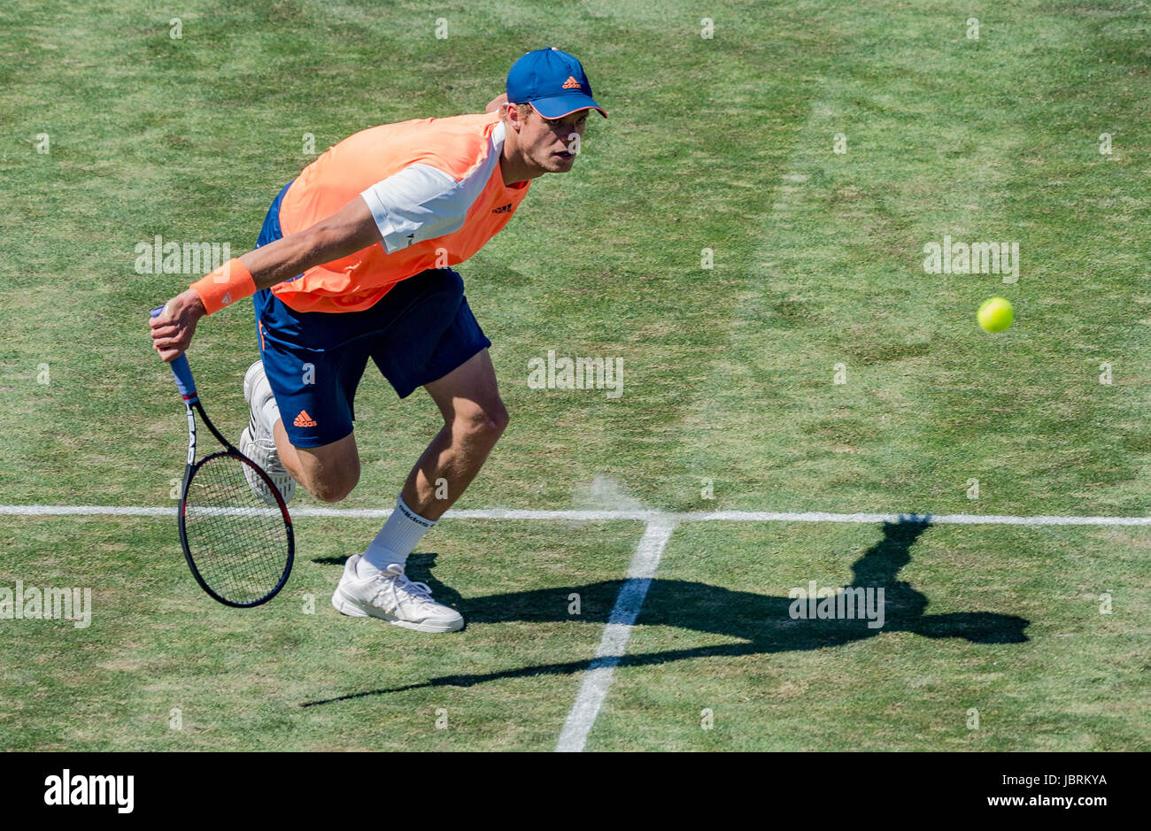 Stuttgart, Germany. 12th Jun, 2017. German tennis pro Yannick Hanfmann ...