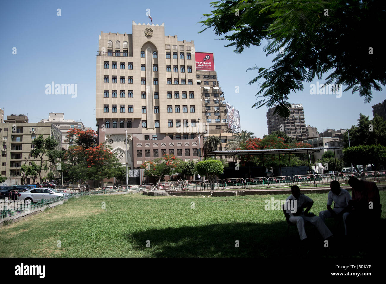 The Embassy of Qatar in Cairo, Egypt, photographed on 05 June 2017 ...