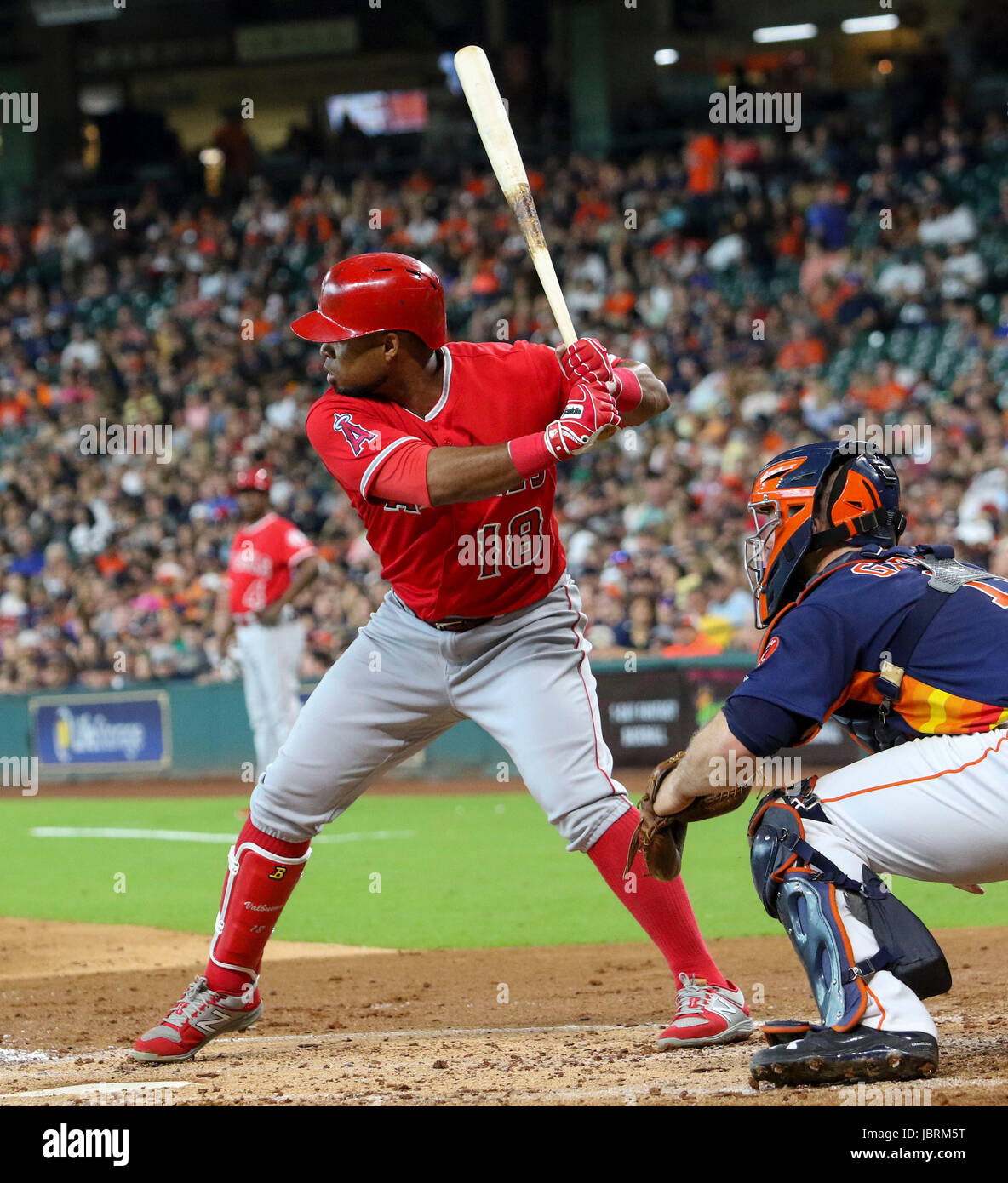 Houston, TX, USA. 11th June, 2017. Los Angeles Angels third baseman ...