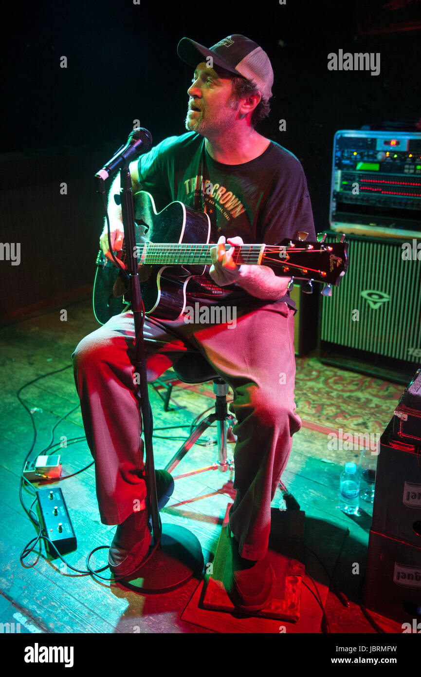 Barcelona, Spain. 10 June, 2017. Scott H. Biram performs on stage at ...