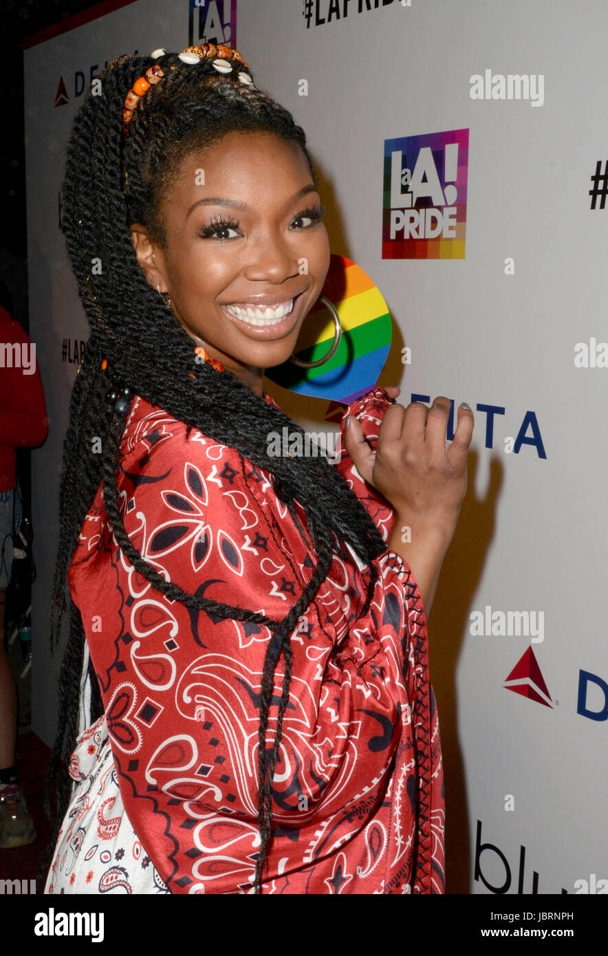 WEST HOLLYWOOD, CA: Brandy at the 2017 LA Pride Festival in West ...