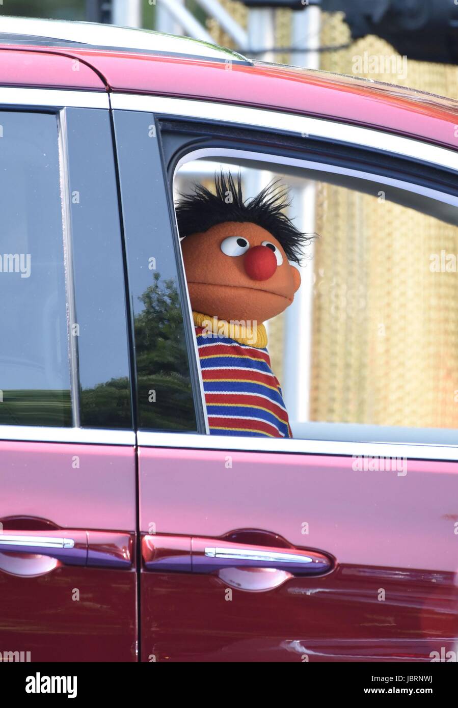 New York, NY, USA. 12th June, 2017. Ernie from Sesame Street out and ...