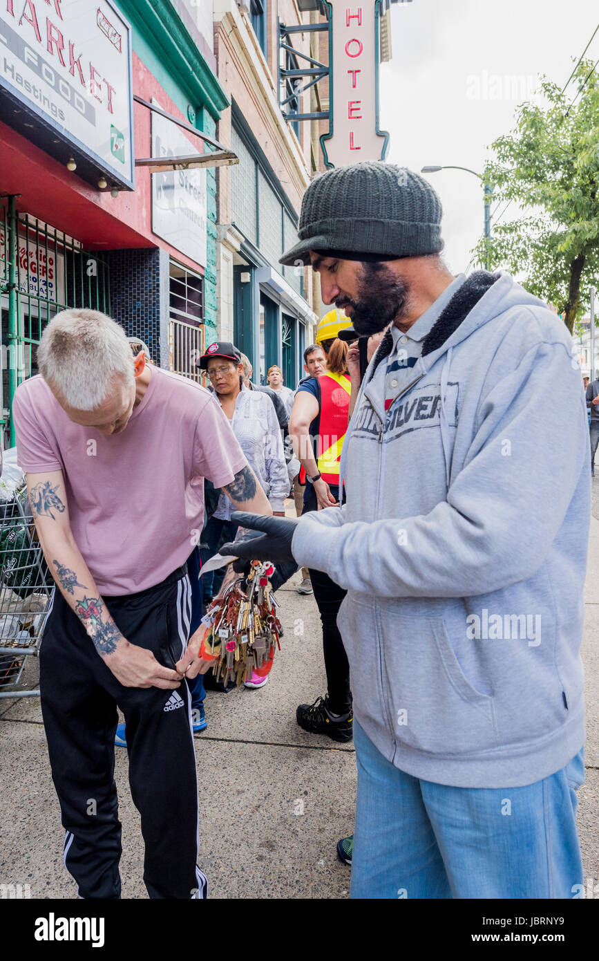 12th Jun, 2017. Man with Balmoral Hotel keys on Eviction Day, Balmoral ...