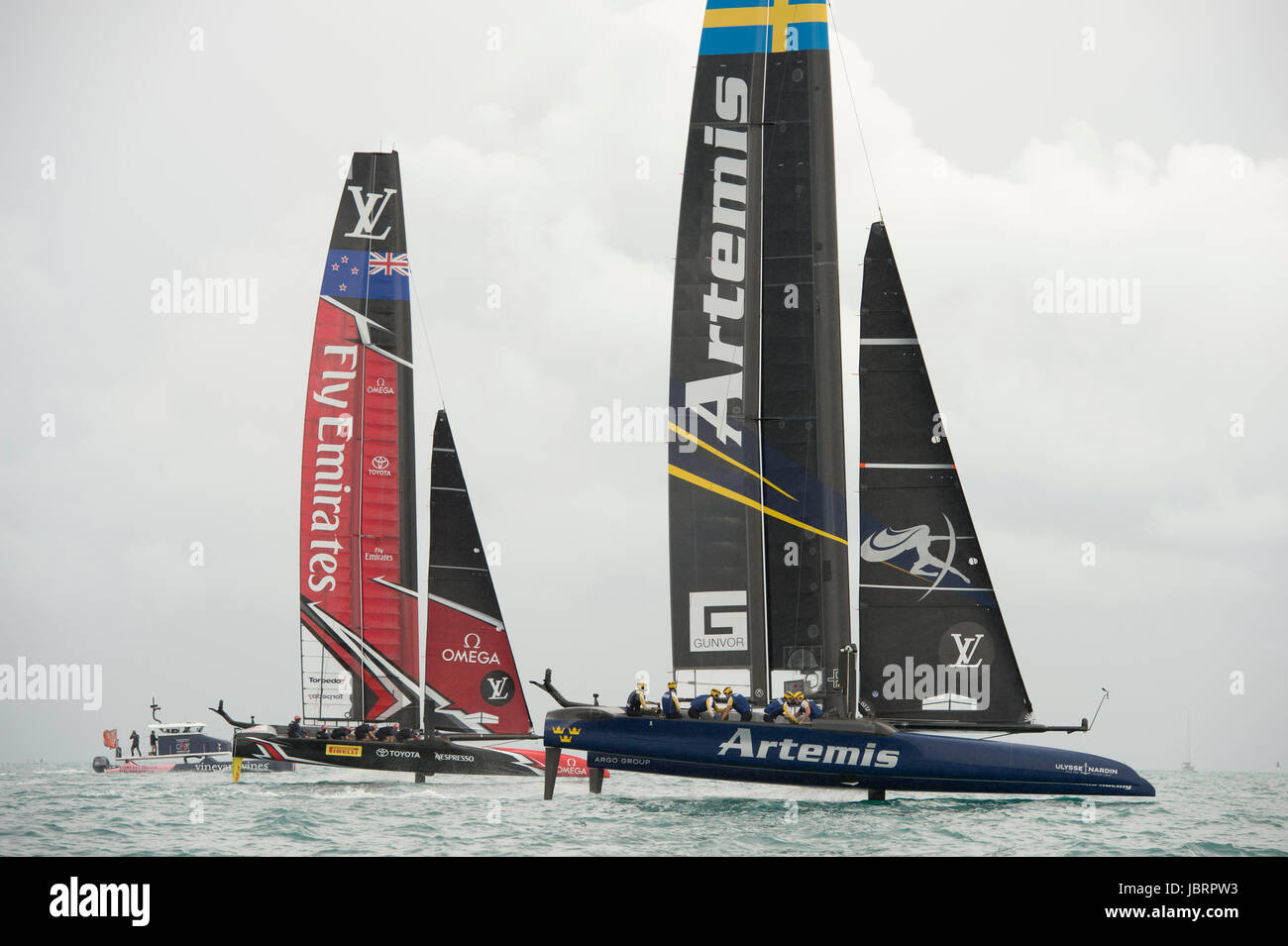 The Great Sound, Bermuda 12th June 2017. Emirates Team New Zealand and ...