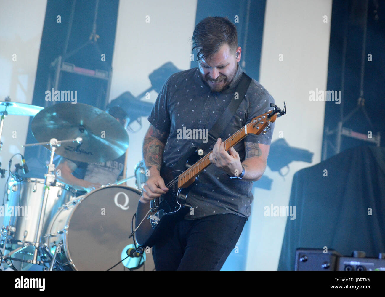 Chicago, Illinois, USA. 9th June, 2017. Lead singer Dustin Kensrue of ...