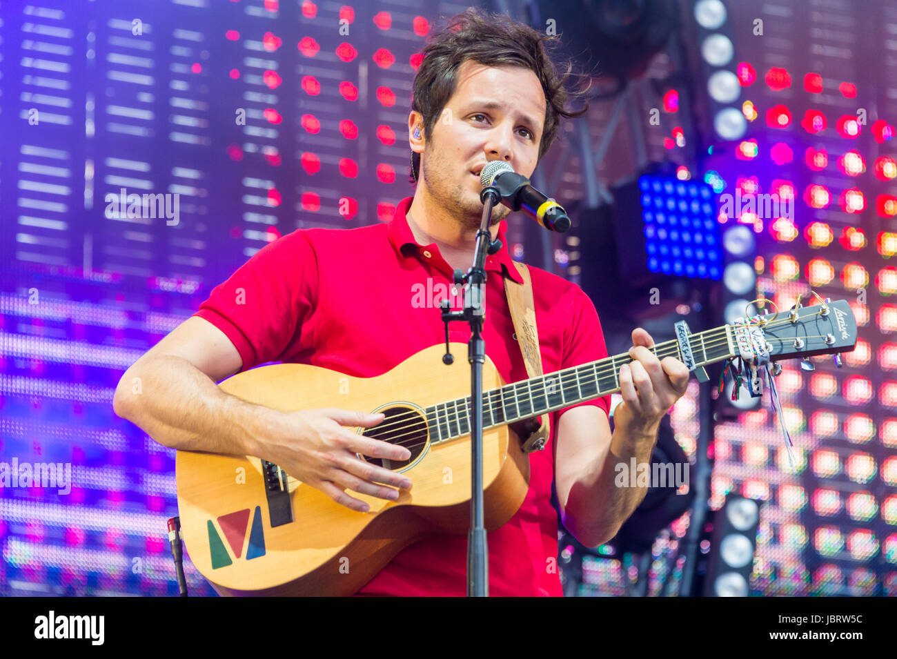 Montreal, CANADA - 12 June 2017: French singer Vianney performs live at ...