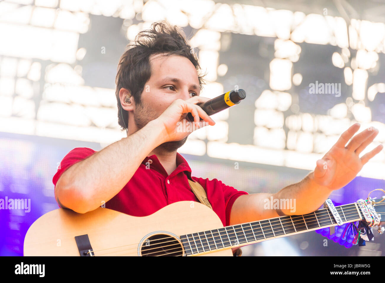 Montreal, CANADA - 12 June 2017: French singer Vianney performs live at ...