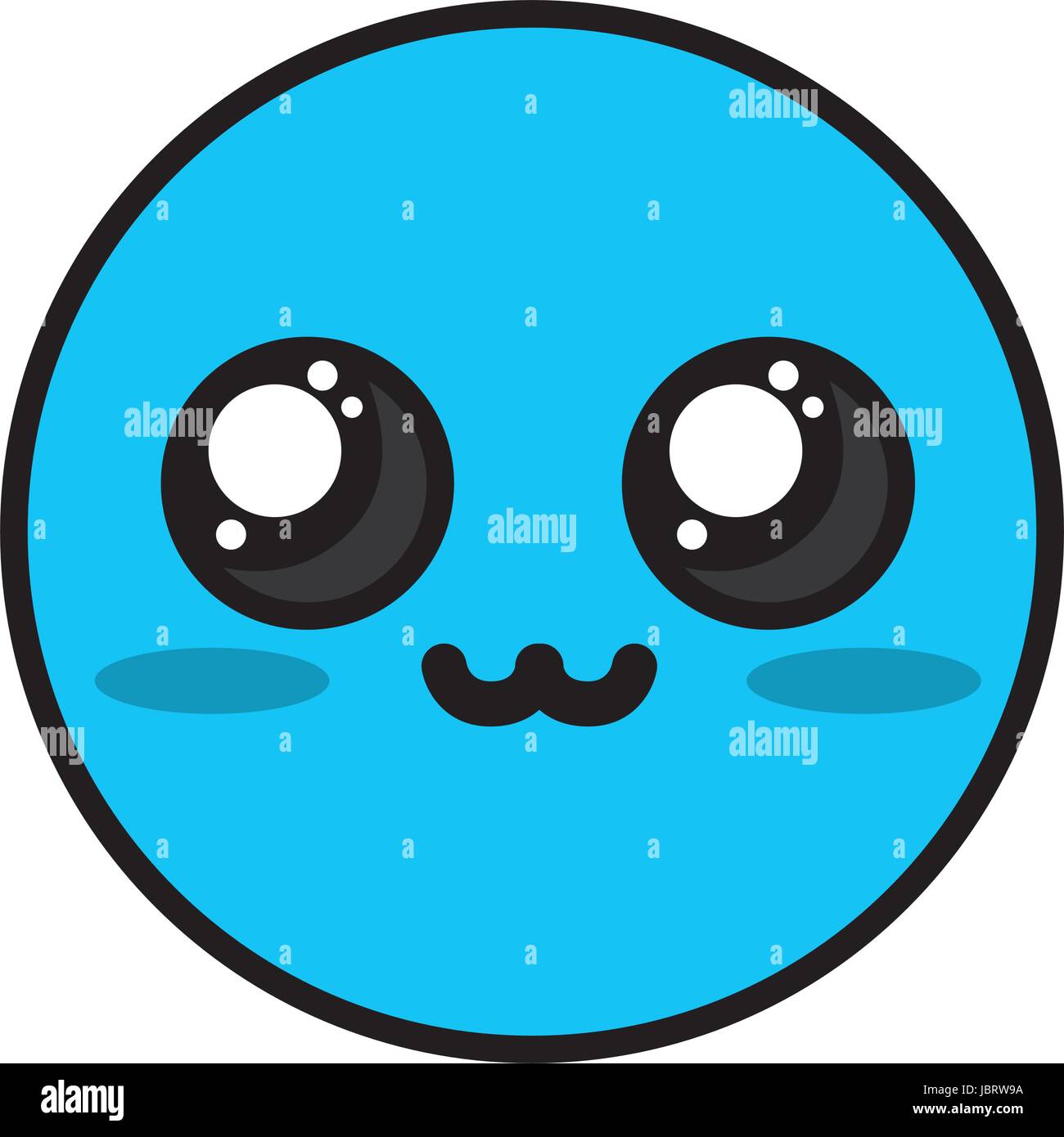 cute kawaii beautiful face smile and happy Stock Vector Image & Art - Alamy