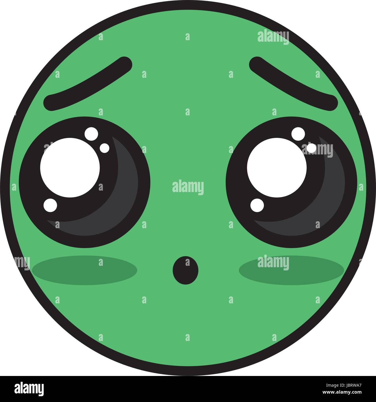 cute kawaii surprise face and scared Stock Vector Image & Art - Alamy