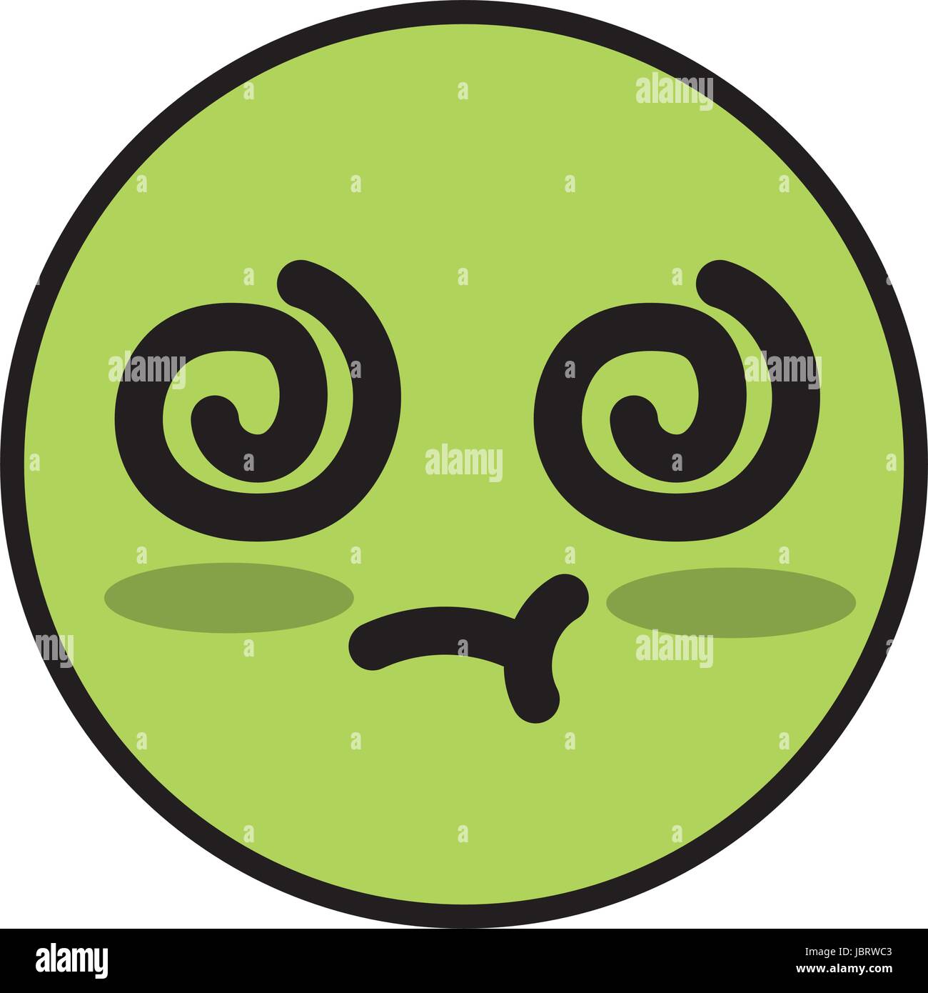 cute kawaii beautiful face dizzy and crazy Stock Vector Image & Art - Alamy