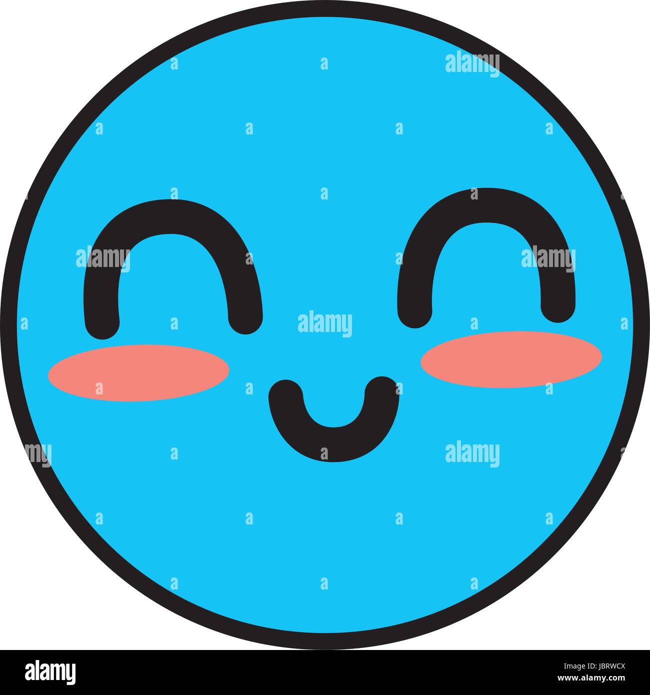cute kawaii beautiful face smile and happy Stock Vector Image & Art - Alamy