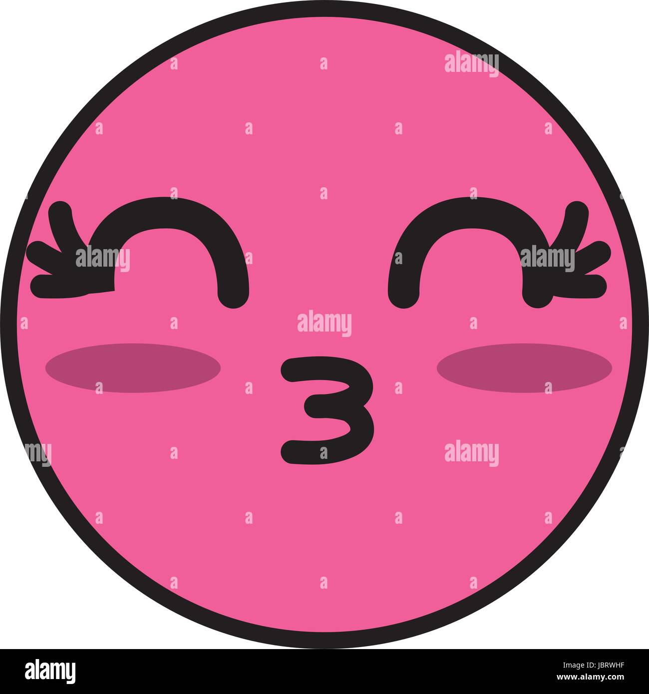 cute kawaii beautiful face smile and happy Stock Vector Image & Art - Alamy