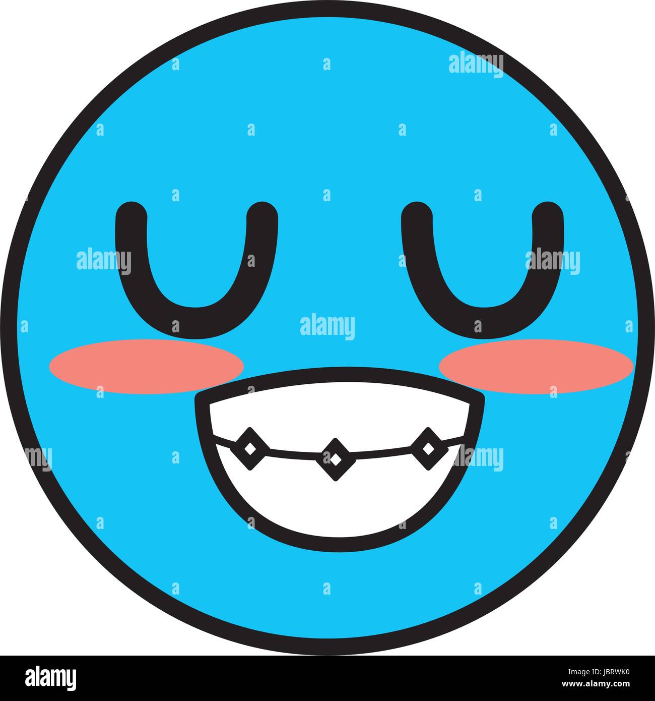 cute kawaii beautiful face smile and happy Stock Vector Image & Art - Alamy
