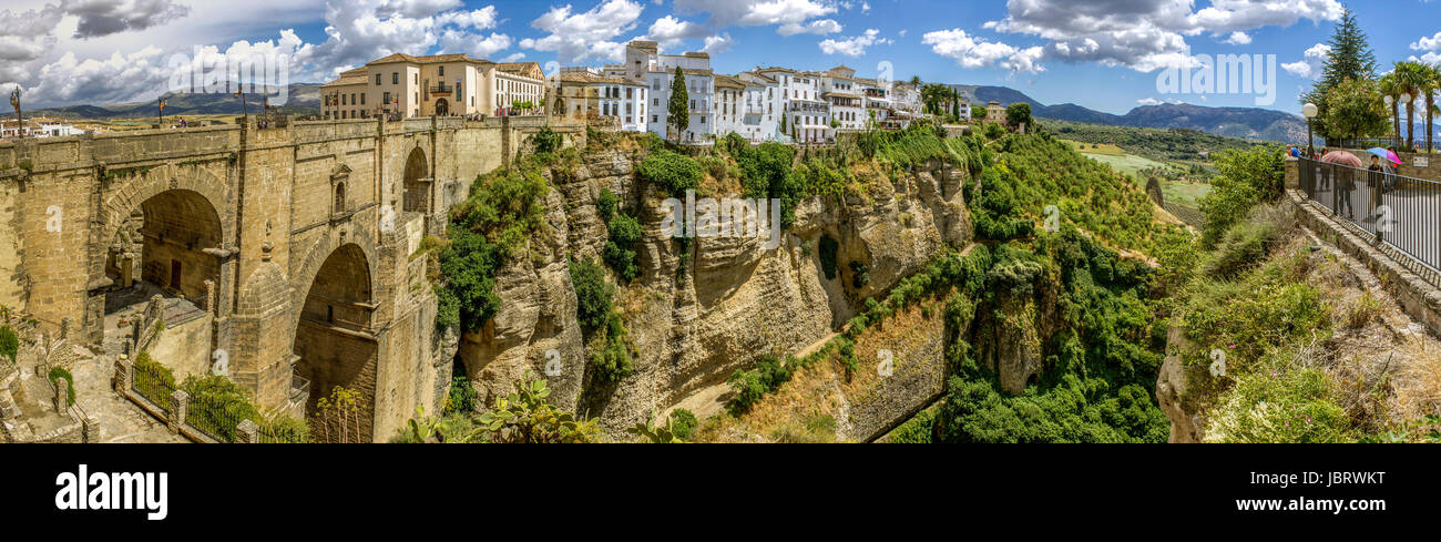 Ronda Panoramic view over Puente Nuevo ("New Bridge") The newest and ...