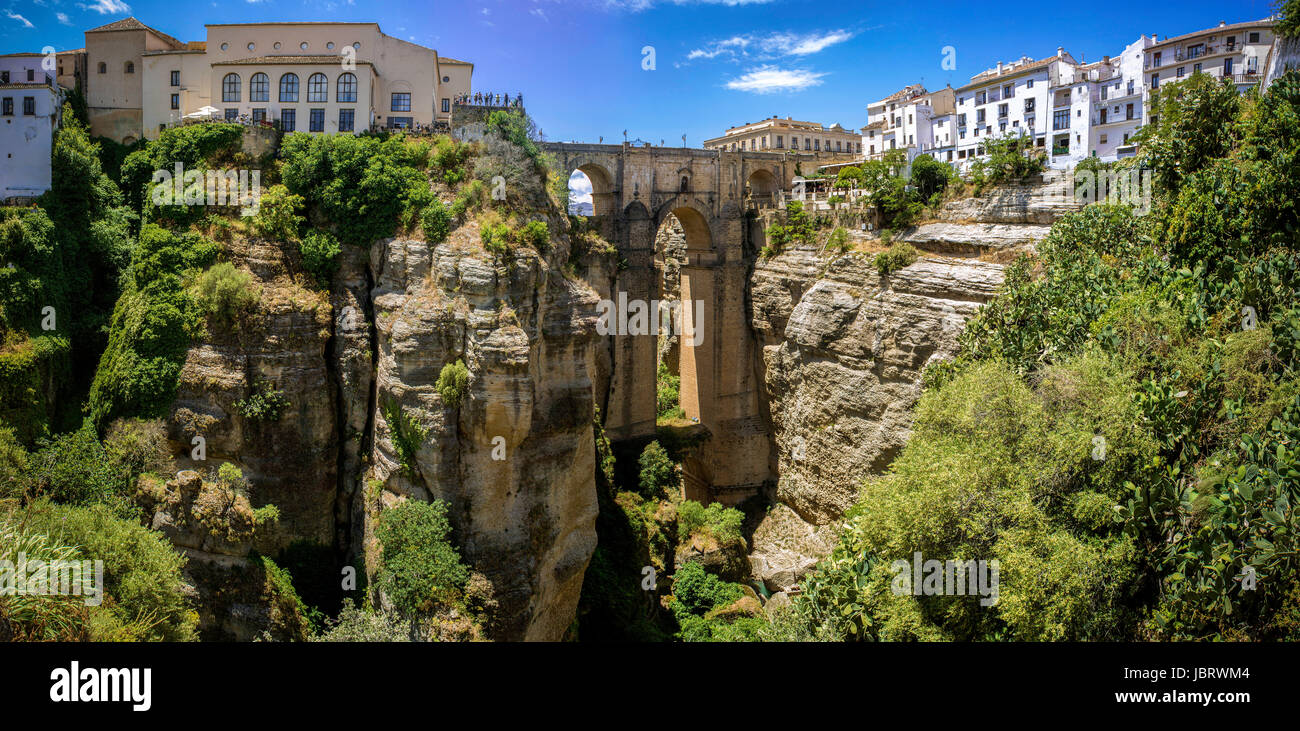 Ronda Panoramic view over Puente Nuevo ("New Bridge") The newest and ...