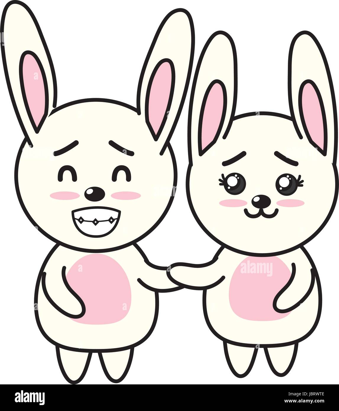 beautiful cute animals with expression face Stock Vector Image & Art ...