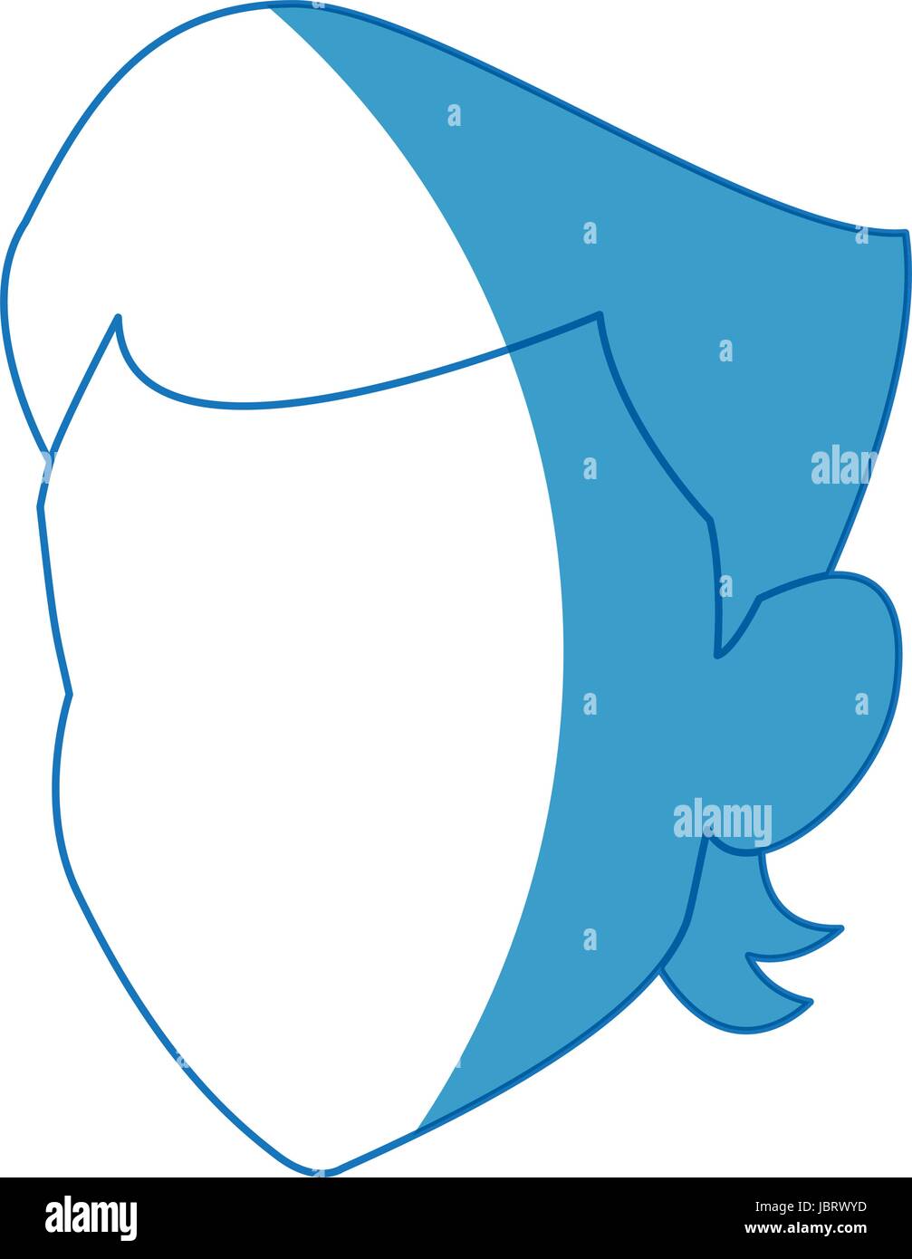 faceless person portrait young cartoon icon Stock Vector Image & Art ...