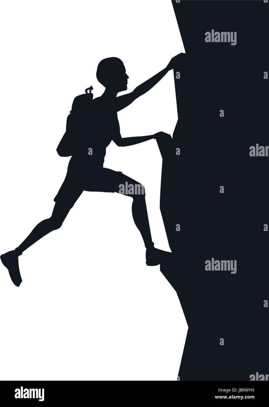 Mountain climbing rope moving on Stock Vector Images - Alamy