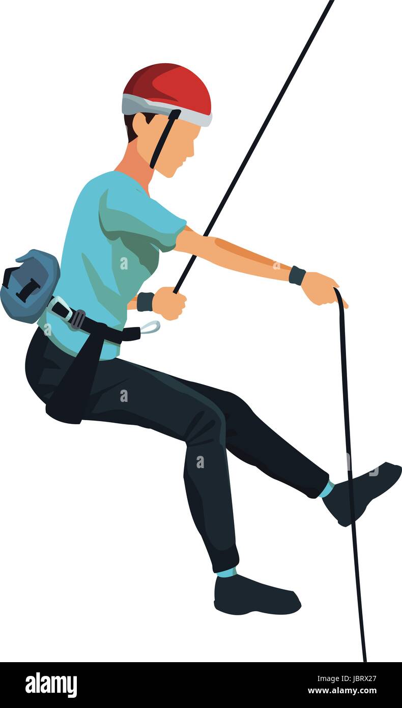 Strong male rock climber Cut Out Stock Images & Pictures - Alamy