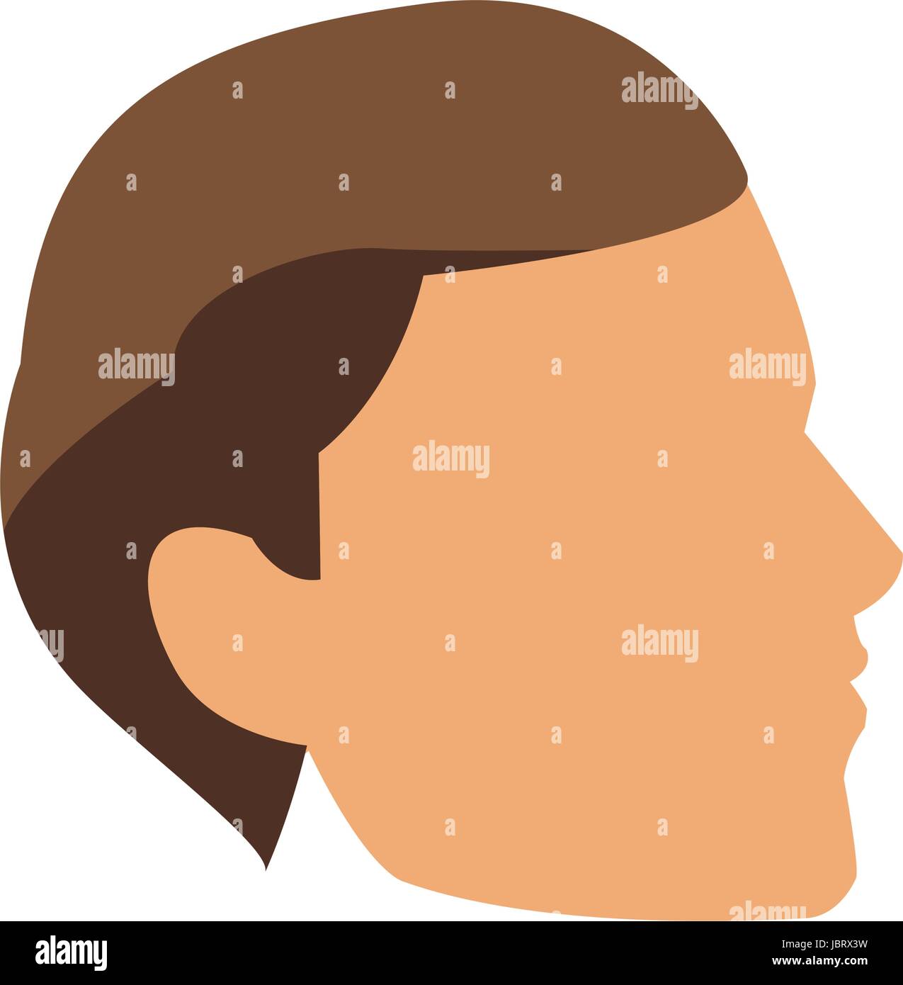 profile young man head icon Stock Vector Image & Art - Alamy
