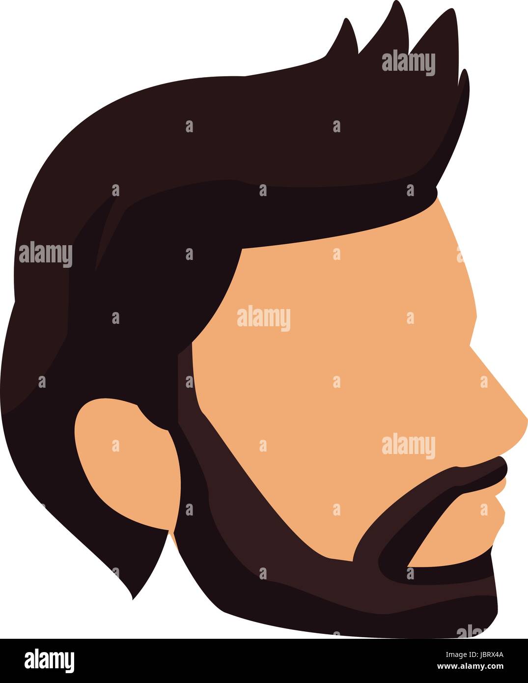 profile young man head icon Stock Vector Image & Art - Alamy