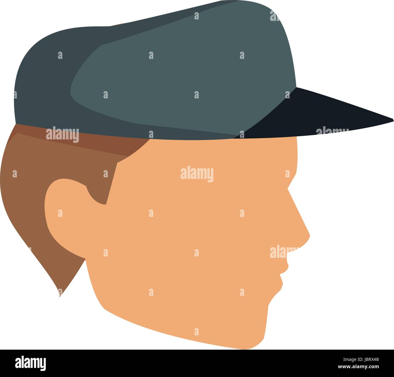 profile young man head icon Stock Vector Image & Art - Alamy
