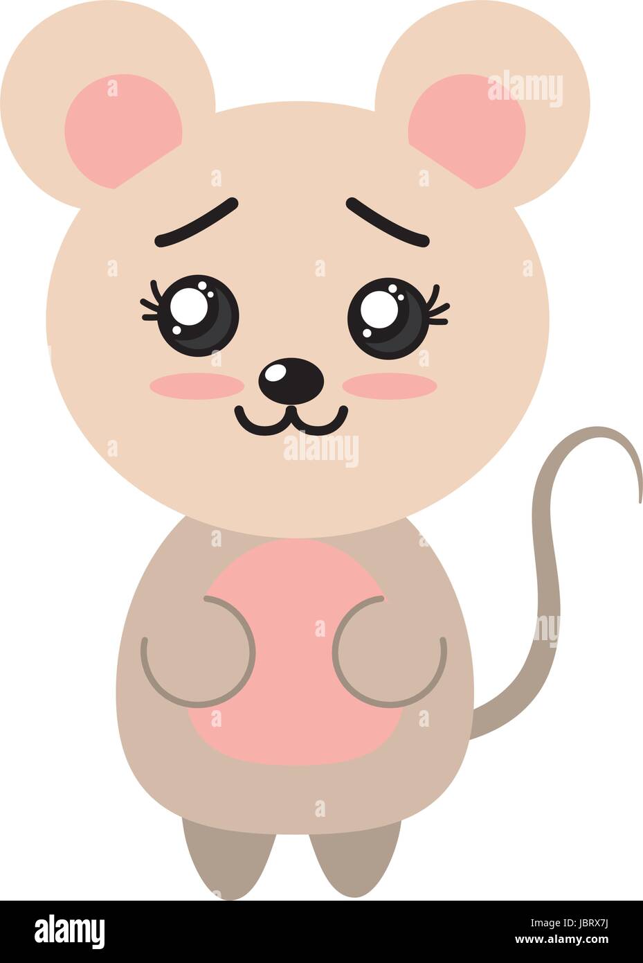 cute mouse wild animal with face expression Stock Vector Image & Art ...