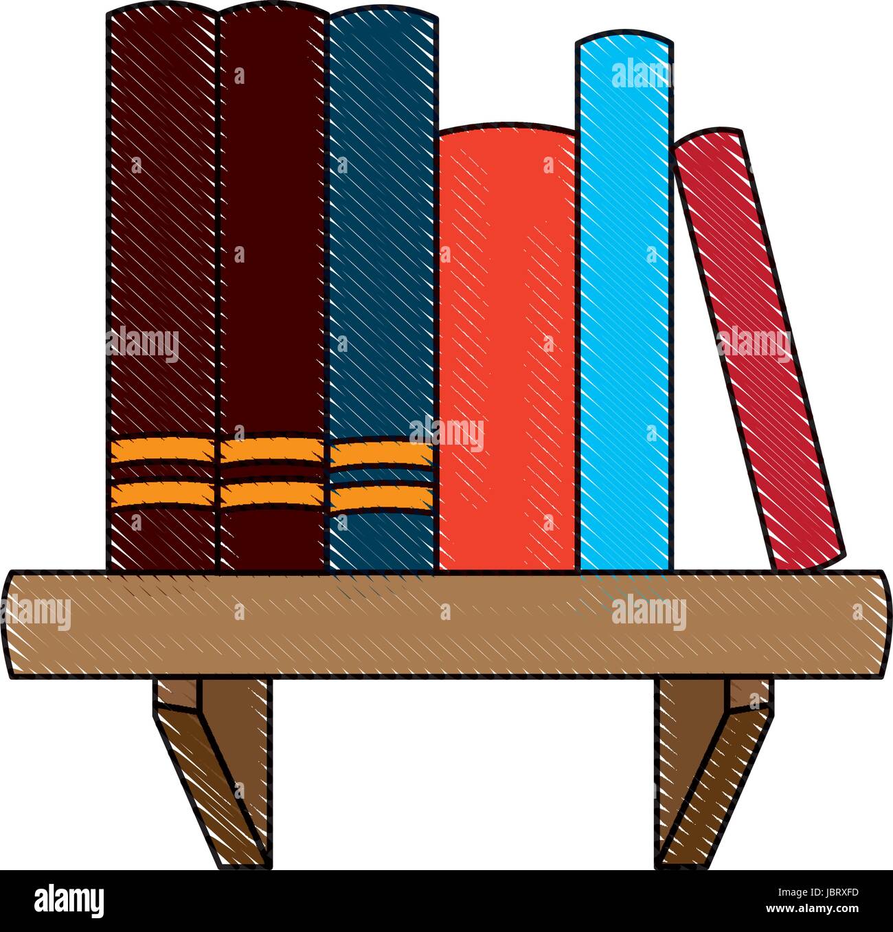 books shelf literature learn encyclopedia image Stock Vector Image ...