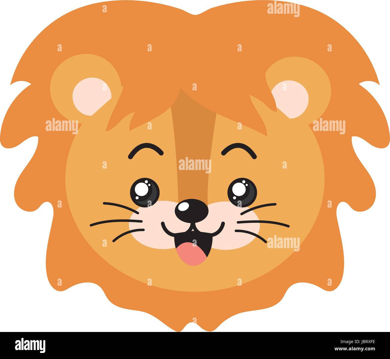 cute lion wild animal with face expression Stock Vector Image & Art - Alamy