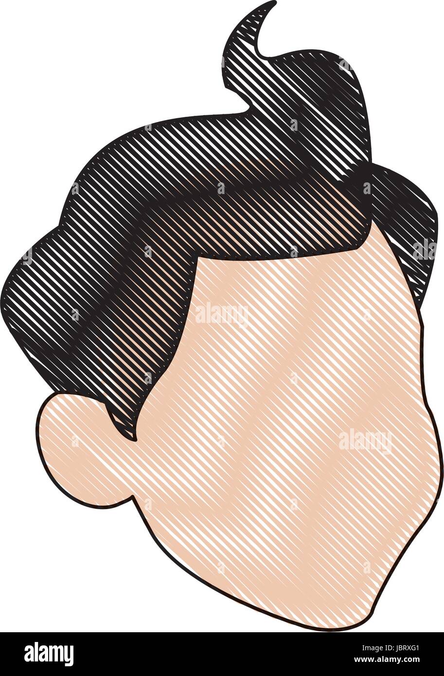 default head man portrait hair image Stock Vector Image & Art - Alamy