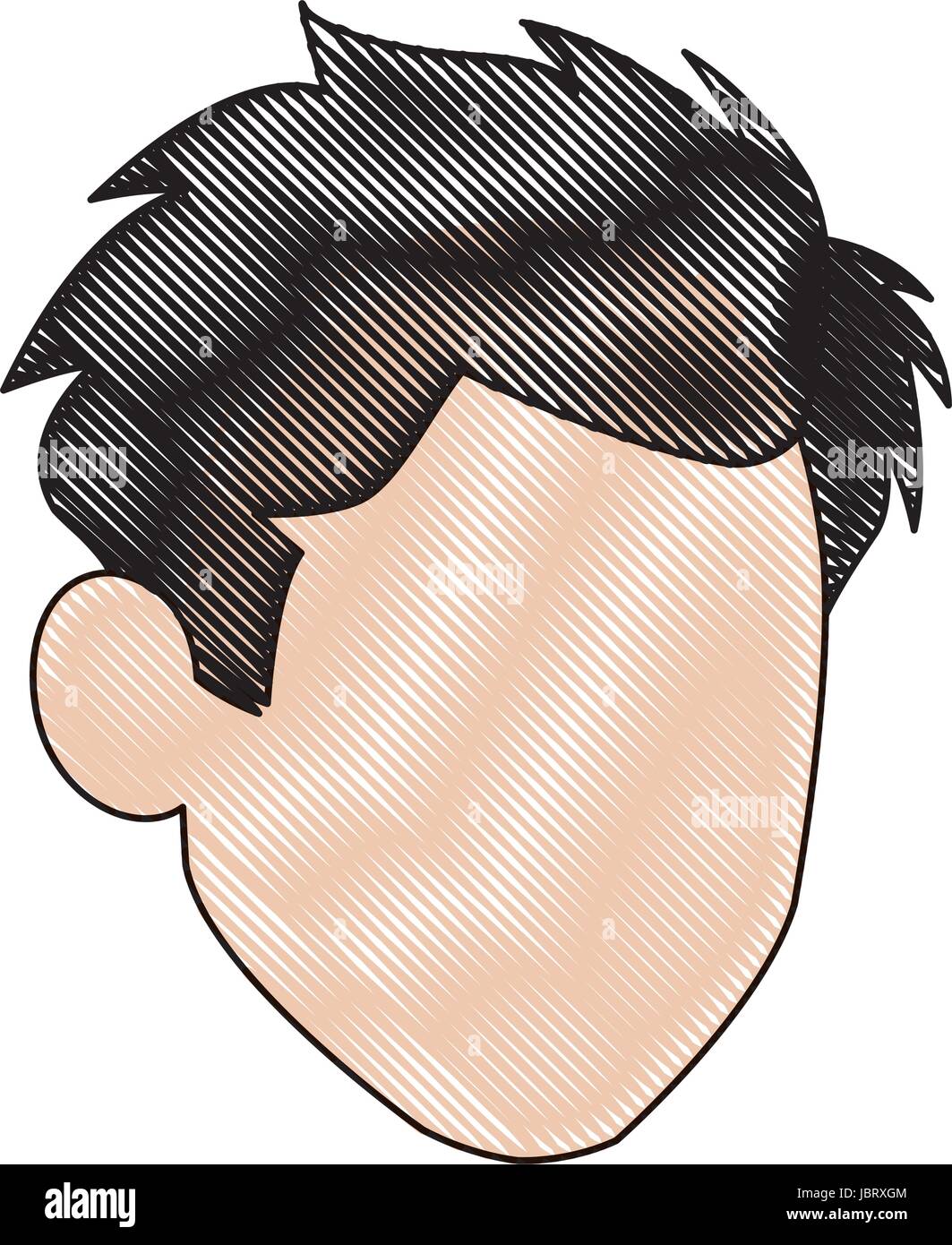 default head man portrait hair image Stock Vector Image & Art - Alamy