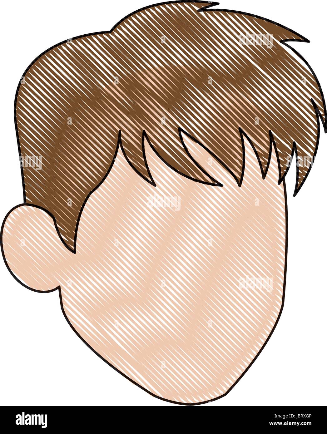 default head man portrait hair image Stock Vector Image & Art - Alamy