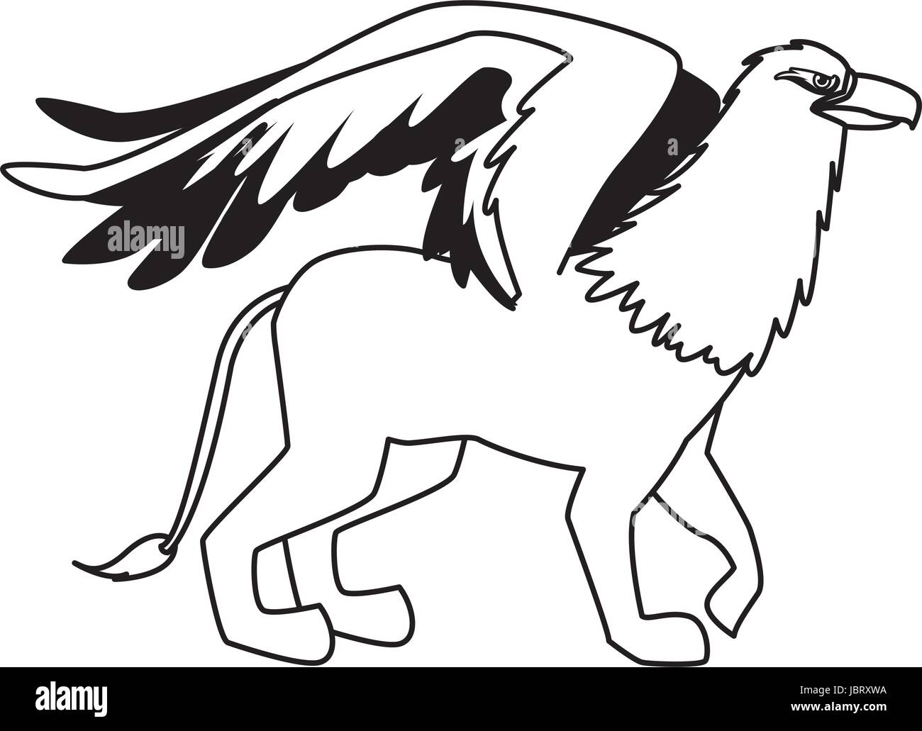griffin mythological magic winged beast design Stock Vector Image & Art ...