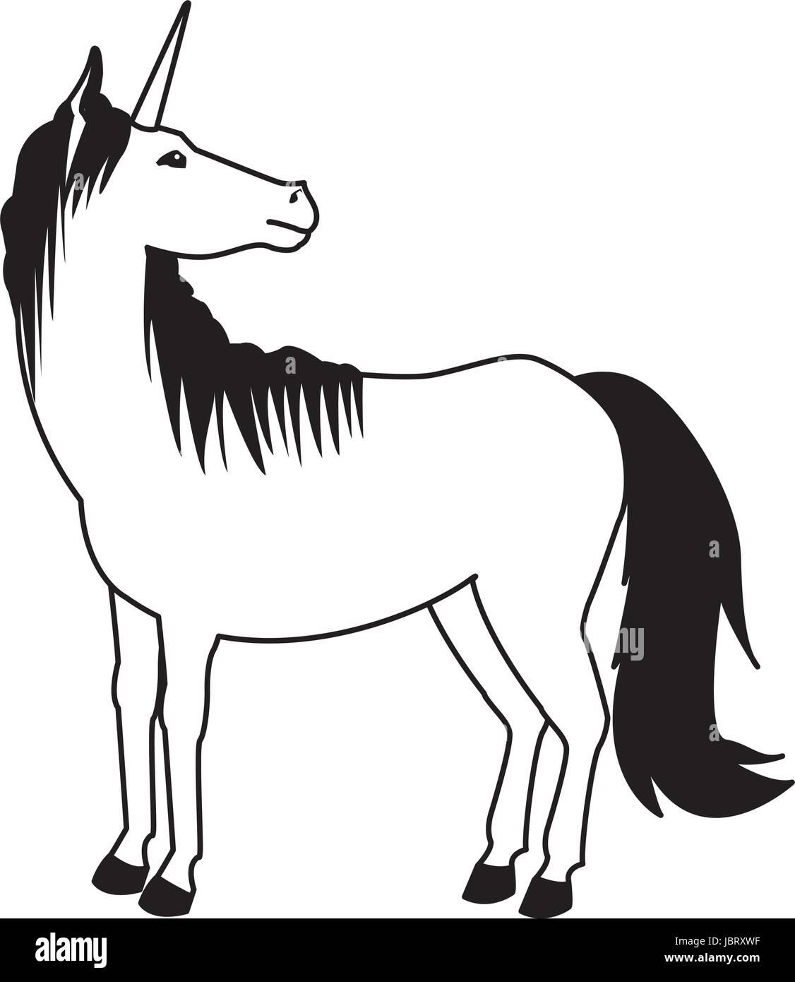 unicorn legendary mythical creature horned Stock Vector Image & Art - Alamy