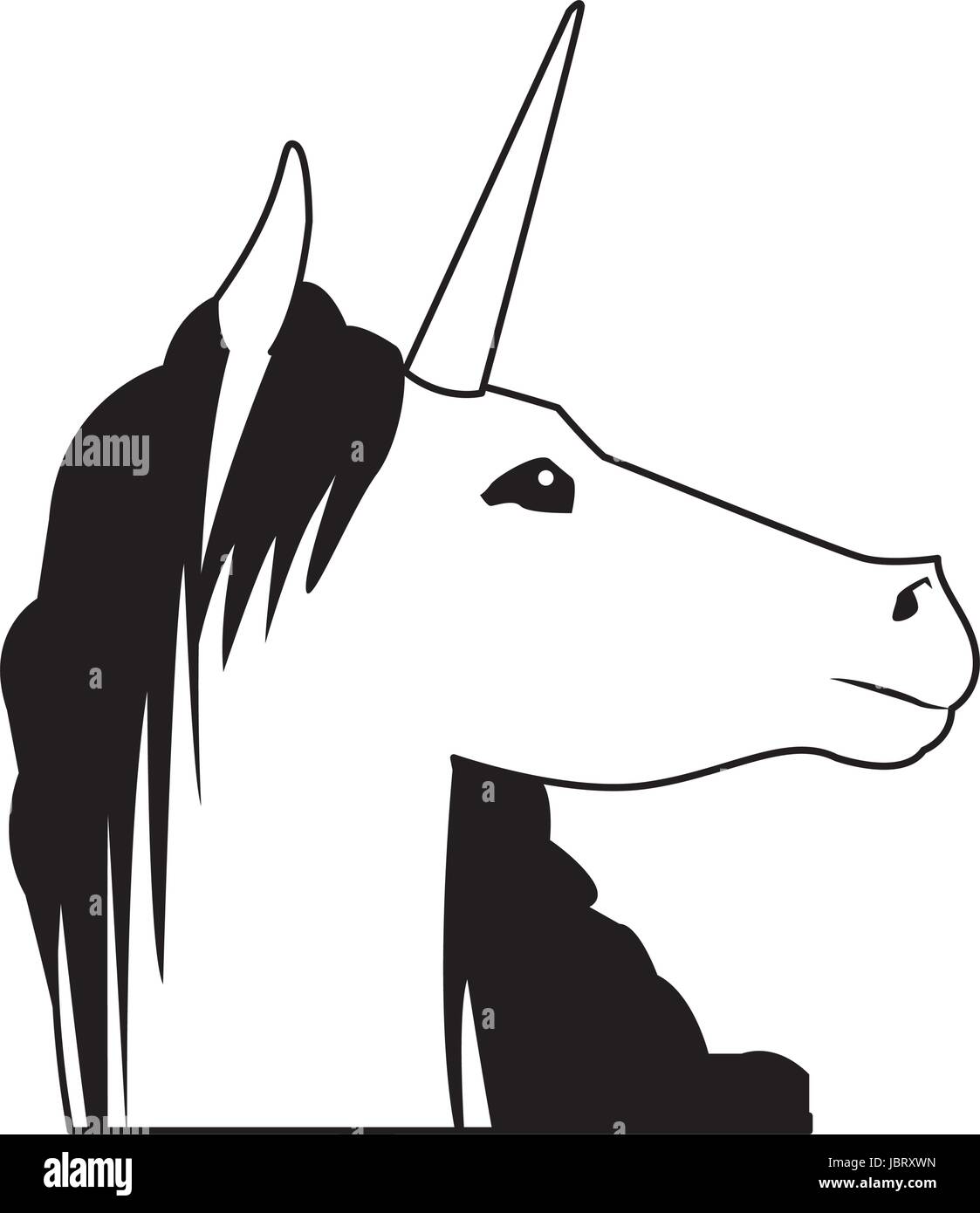 unicorn legendary mythical creature horned Stock Vector Image & Art - Alamy