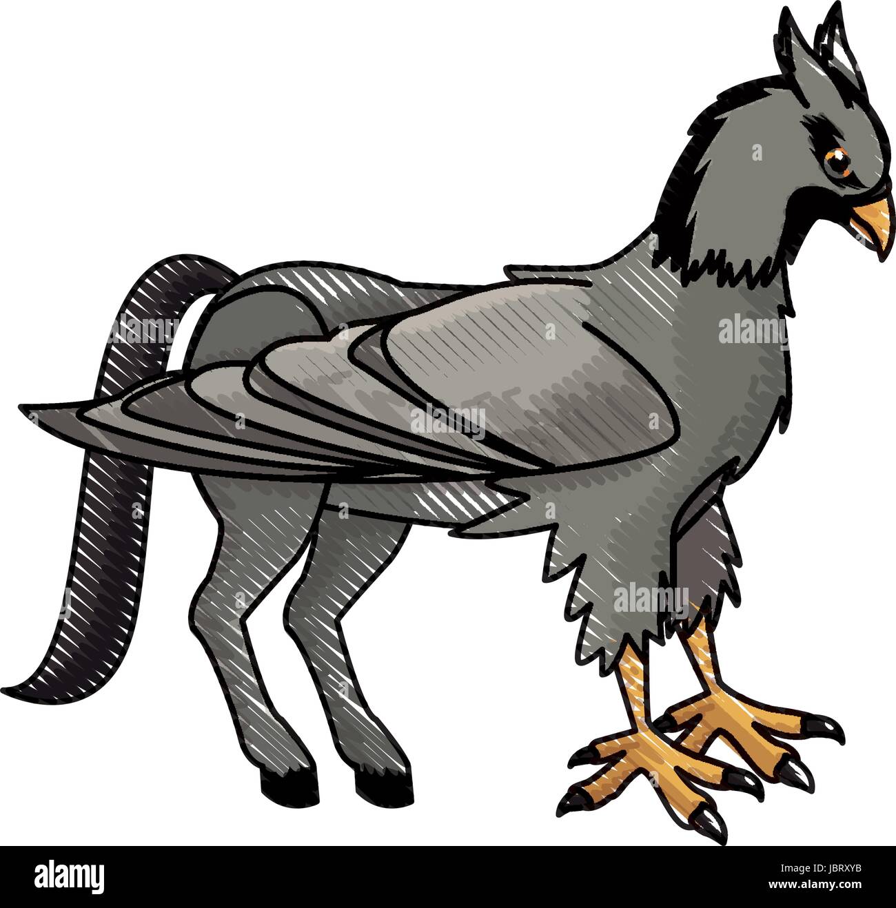 hippogriff greek mythological creature beast Stock Vector Image & Art ...