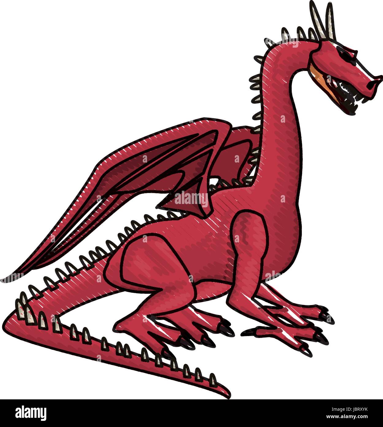 dragon beast mythology fantasy monster medieval Stock Vector Image ...